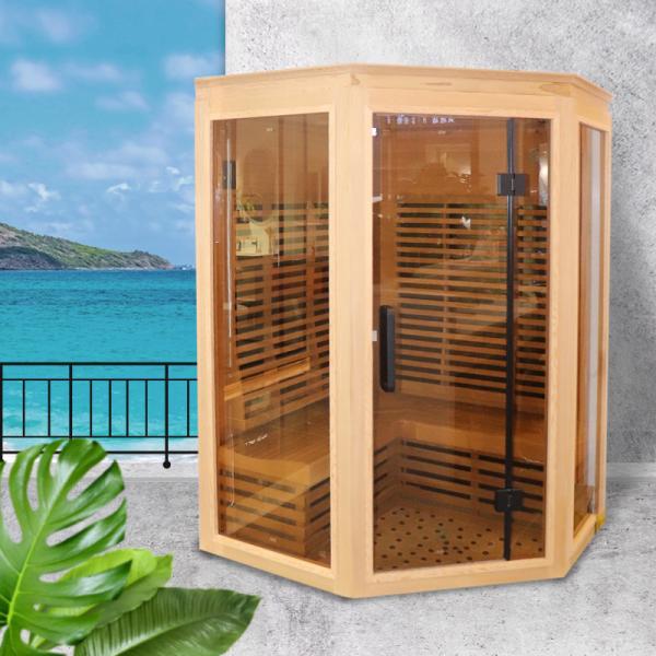 Quality Luxury Traditional 5-6 Person Himalayan Salt Dry Sauna for sale
