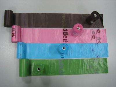 Cina Le borse biodegradabili colorate dello spreco dell'animale domestico, poppa riciclabile del cane insacca il materiale dell'HDPE in vendita