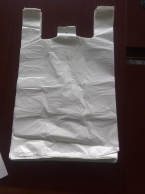 Cina sacchetto della spesa di plastica bianco della maglietta 16mic di 400+190*650mm - 500/Case, materiale dell'HDPE in vendita