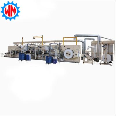 Cina Sistema di controllo PLC La macchina per fare pannolini per adulti automatica completa macchina personalizzata colore mercato globale in vendita