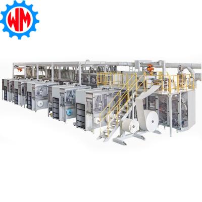 中国 WM-A962 フルセルボ 成人用おむつ製作機械 生産ライン CE認証 販売のため