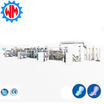 China Productielijn voor sanitaire pads Professionele ontwerp verpakkingsysteem Automatische werking Te koop