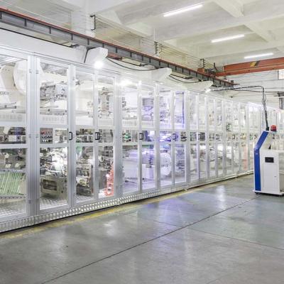 China Sanitary Pad Production Line Professional Design Packaging System Automatic Operation for sale