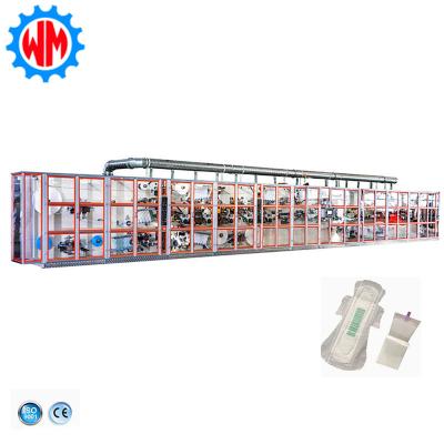 China Disposable Woen Sanitary Pad Machine Servo Motor Control SAP Raw Material for sale
