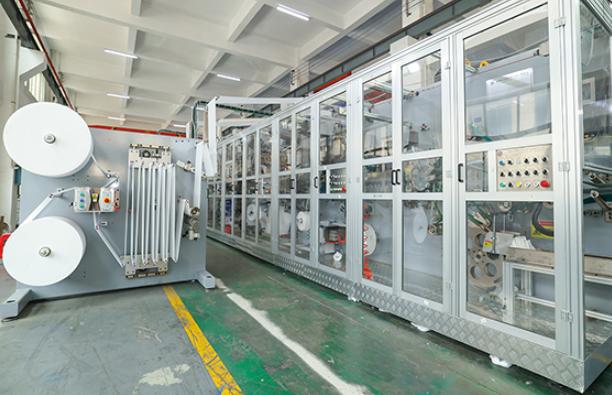 Diaper manufacturing machine production line