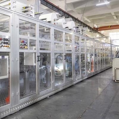 China 350M/Min Full Servo Underpad Production Line PLC Control with Oversea Training for sale