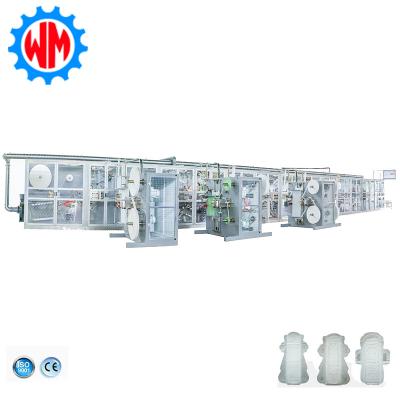 China CE ISO 1200PCS/MIN Sanitary Pad Production PLC Full Control Intelligent Operation for sale