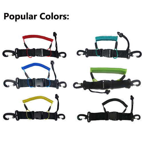 La bobine Lanyard Steel Tethering de libération rapide de la boucle TPU de ficelle 1.5m a étiré 0