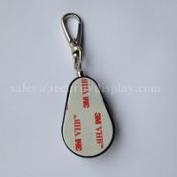 China Tear Shape Retractable Anti Theft Pull Box Recoiler with Key Hook End 90cm 0.9mm for sale