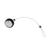 China Mini Round Plastic Anti Theft Retractable Display Pull Box Recoiler 90cm Cable 0.9mm Diameter for sale
