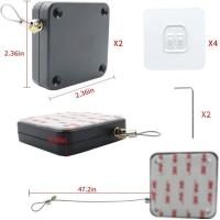 China Security Tether Automatic Retractable Punch Free Sensor Door Closer 48kg 1m Cable for sale