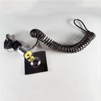 China Universal Adhesive Security Plate Coiled Cable Lock 5m for Tablet Laptop Anti Theft for sale