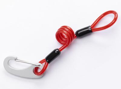 Chine Lanière en spirale de 7.0mm de plastique rouge transparent de corde à vendre