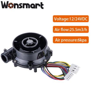 Cina 25m3/h DC elettrico piccolo soffiatore gonfiabile 70mm 12 Volt 18W-54W in vendita