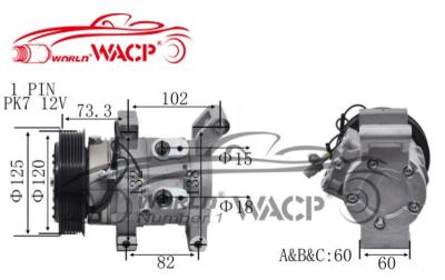 Cina 2473006840 Compressore di aria condizionata per auto per Toyota HiluxVigo 2003-2007 WXTT016 in vendita