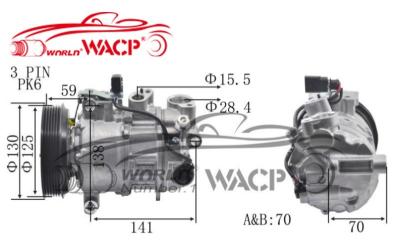 중국 4GD820803M 4GD260805E 오토 공기 압축기 오디 A6/Q7에 대 한 VW 2.5/3.0 C7PA WXAD033 판매용