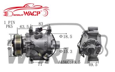 China TRSA063570 Compressor de ar condicionado automático 2010-2013 Para Honda Brio WXHD066 à venda