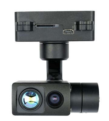 China Fixed Focus Visible Light + 640x512 Thermal Imaging Dual Light 120g Small Gimbal IP /HDMI Output for sale