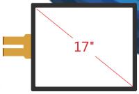 China 17 Inch 10 Point Projected Capacitive Touch Screen G + G With USB Interface for sale