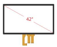 China CTP G+FF 42 Inch Projected Capacitive Touch Screen Controller With SHARP IC for sale