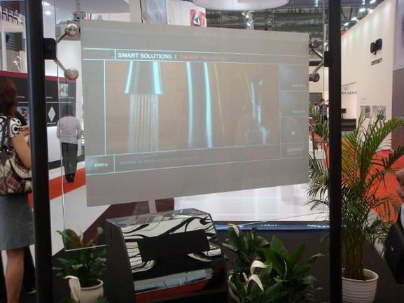 Pared multi grande de la pantalla táctil del Lcd Dispay de 80 pulgadas del animal doméstico hoja nana del gris de la transparencia semi