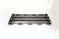 China 302 Stainless Steel Driven Roller Flat Top Chain Slat - 86% Open Mesh, USDA Accepted for Food Processing for sale