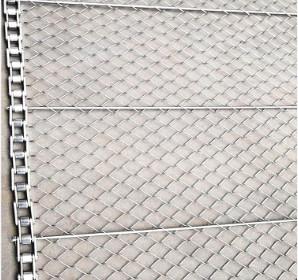 Cina Industria alimentare su misura Diamond Mesh Steel Plate Conveyor Belt in vendita