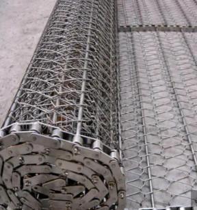 Stainless Steel Metal Chain Conveyor Belt Mesh Sprocket Driven