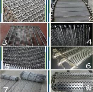 Stainless Steel Metal Chain Conveyor Belt Mesh Sprocket Driven