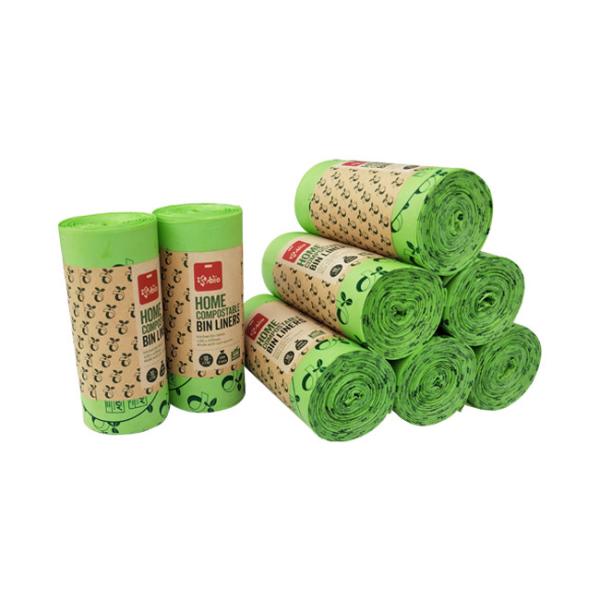 Quality Flat Top Compostable Garbage Bags Classic Paper Wrap Rolled for sale