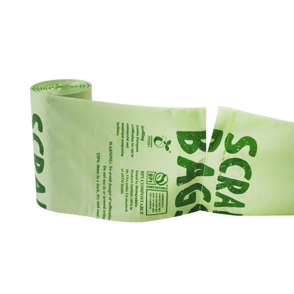 Quality Compostable Flat Top Trash Bags Eco Friendly Packed With Outer Bag for sale