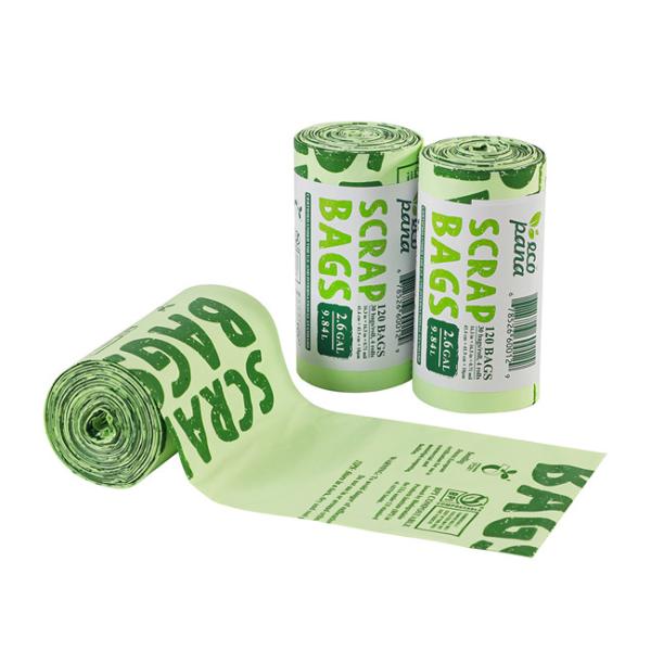 Quality Compostable Flat Top Trash Bags Eco Friendly Packed With Outer Bag for sale