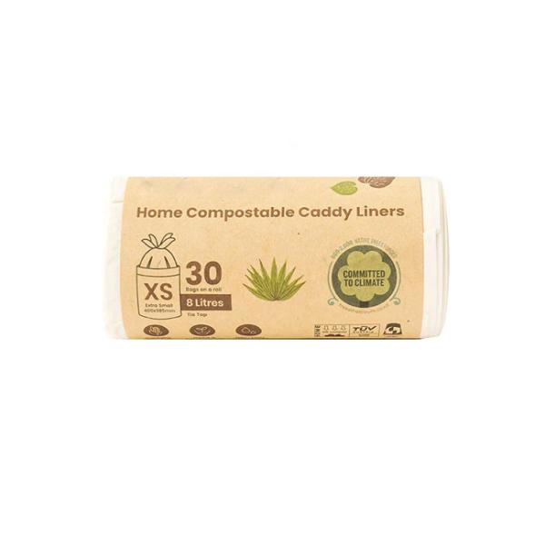 Quality Compostable Wave Top Handle Garbage Bags Customizable Packed With Outer Bag for sale