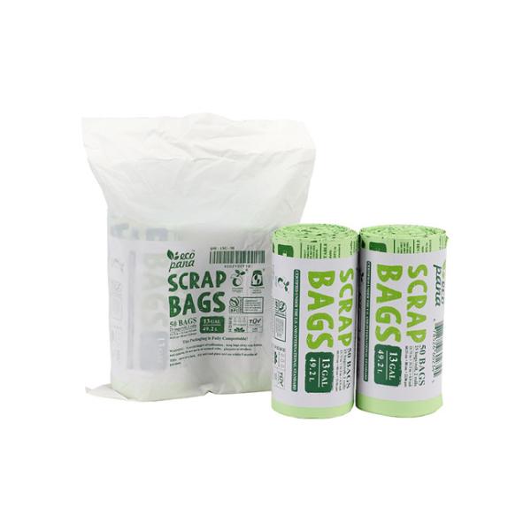 Quality Compostable Wave Top Handle Garbage Bags Customizable Packed With Outer Bag for sale