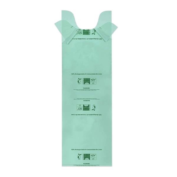 Quality Wave Top Handle Compostable Garbage Bags Non Toxic With Retail Dispenser Box for sale