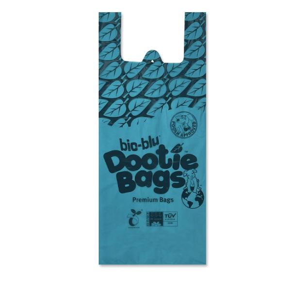 Quality Eco Friendly Tie Handle Compostable Dog Poop Bags Dispenser Box Block Packed for sale
