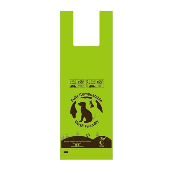 Quality Outer Bag Packed Tie Handle Biodegradable Dog Waste Bags Earth Friendly for sale