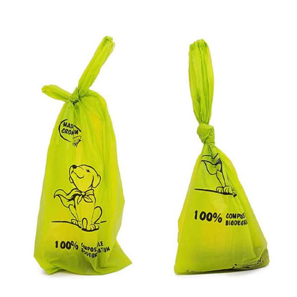 Quality Biodegradable Tie Handle Dog Poop Bags Compostable Dog Waste Bags for sale