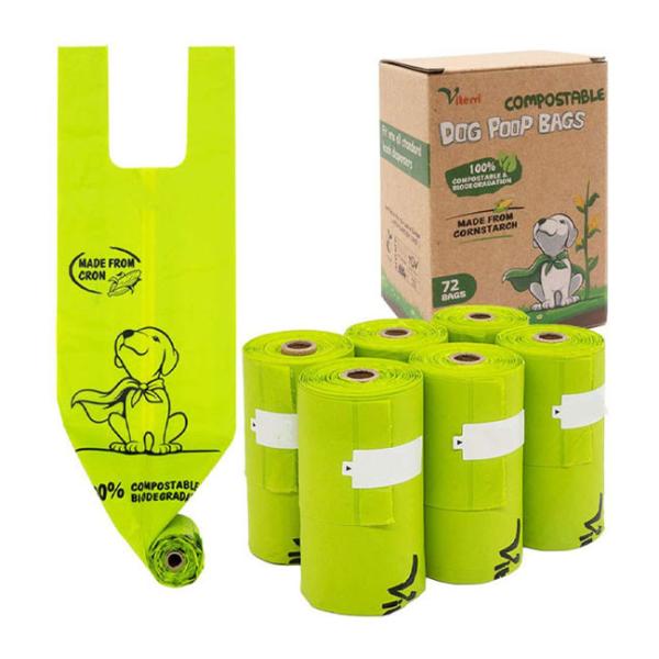 Quality Biodegradable Tie Handle Dog Poop Bags Compostable Dog Waste Bags for sale