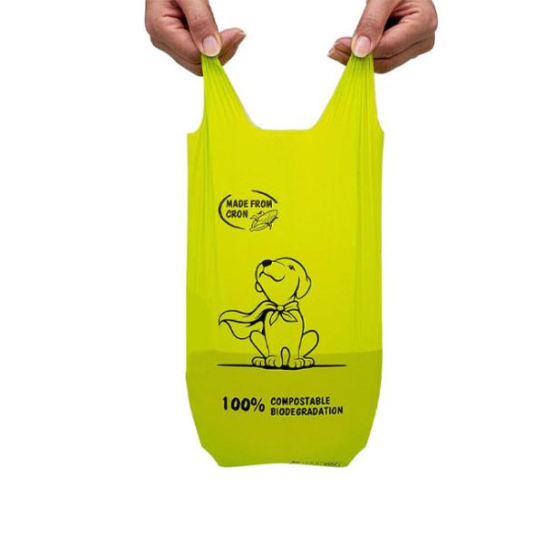 Quality Biodegradable Tie Handle Dog Poop Bags Compostable Dog Waste Bags for sale