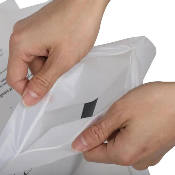 Quality Biodegradable Compostable Zip Lock Garment Bags Packaging Custom Size for sale