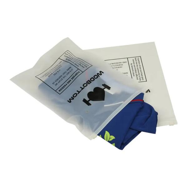 Quality Biodegradable Compostable Zip Lock Garment Bags Packaging Custom Size for sale