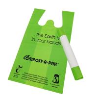 Quality Rolled Compostable Retail T Shirt Bags For Shops Market Stalls Convenience Stores for sale