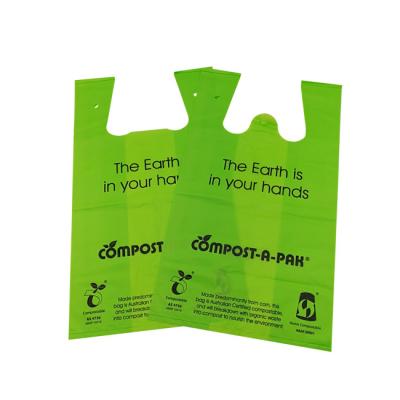 Quality Rolled Compostable Retail T Shirt Bags For Shops Market Stalls Convenience for sale