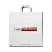 China Soft Loop Handle Compostable Shopping Bags For Restaurants for sale