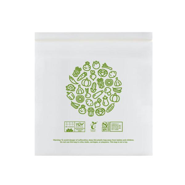 Quality Resin Compostable Ziplock Bags Sandwich Resealable Bags SGS FDA Certificated for sale