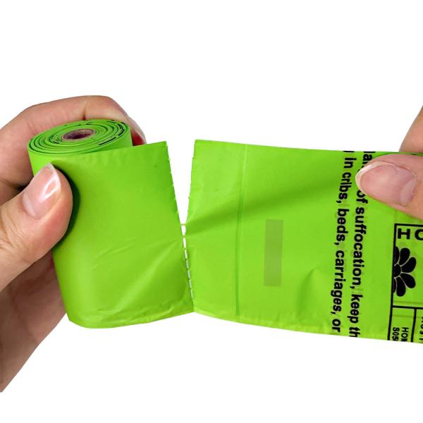 Quality Customizable Flat Top Compostable Pet Waste Bags Retail Box Packed for sale