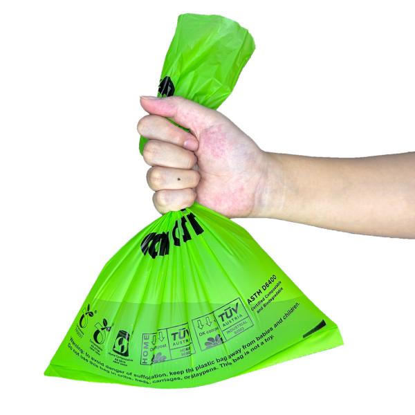 Quality Customizable Flat Top Compostable Pet Waste Bags Retail Box Packed for sale