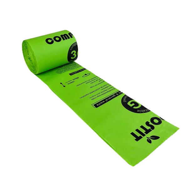 Quality Compostable Flat Top Biodegradable Garbage Bags Harmless for sale