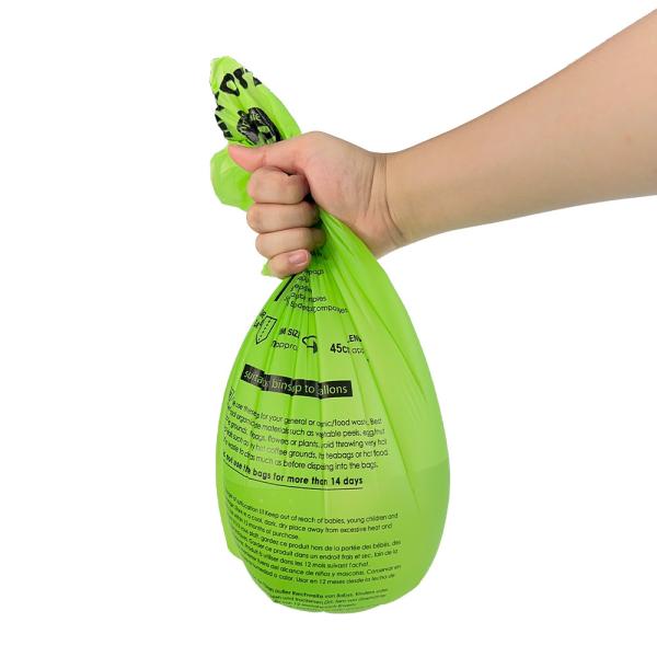 Quality Compostable Flat Top Biodegradable Garbage Bags Harmless for sale
